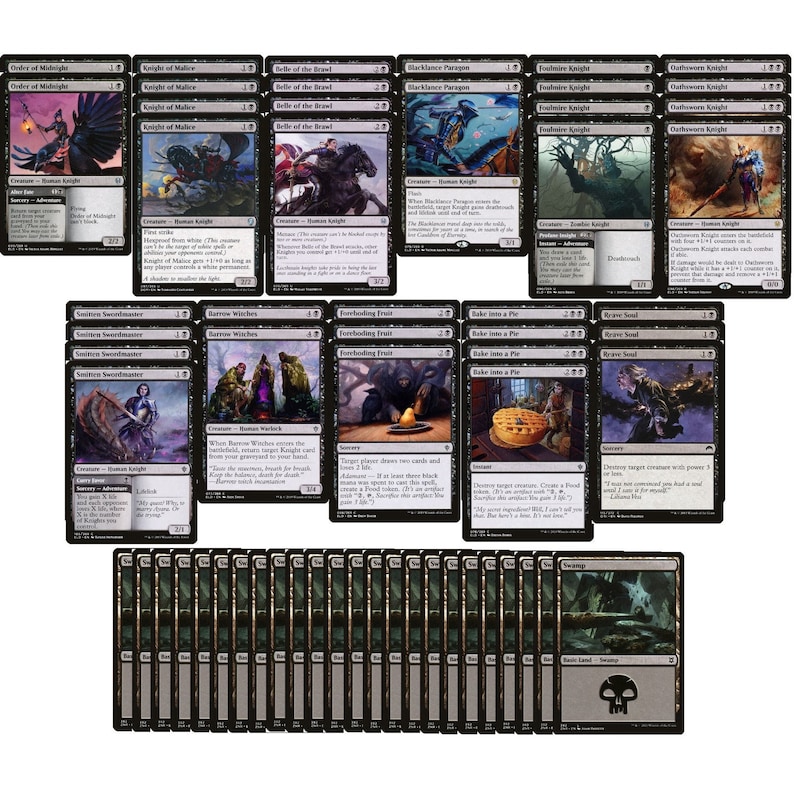 Black Creature Deck - Knight - Powerful - 60 Card - Modern MTG NM/M! - Etsy