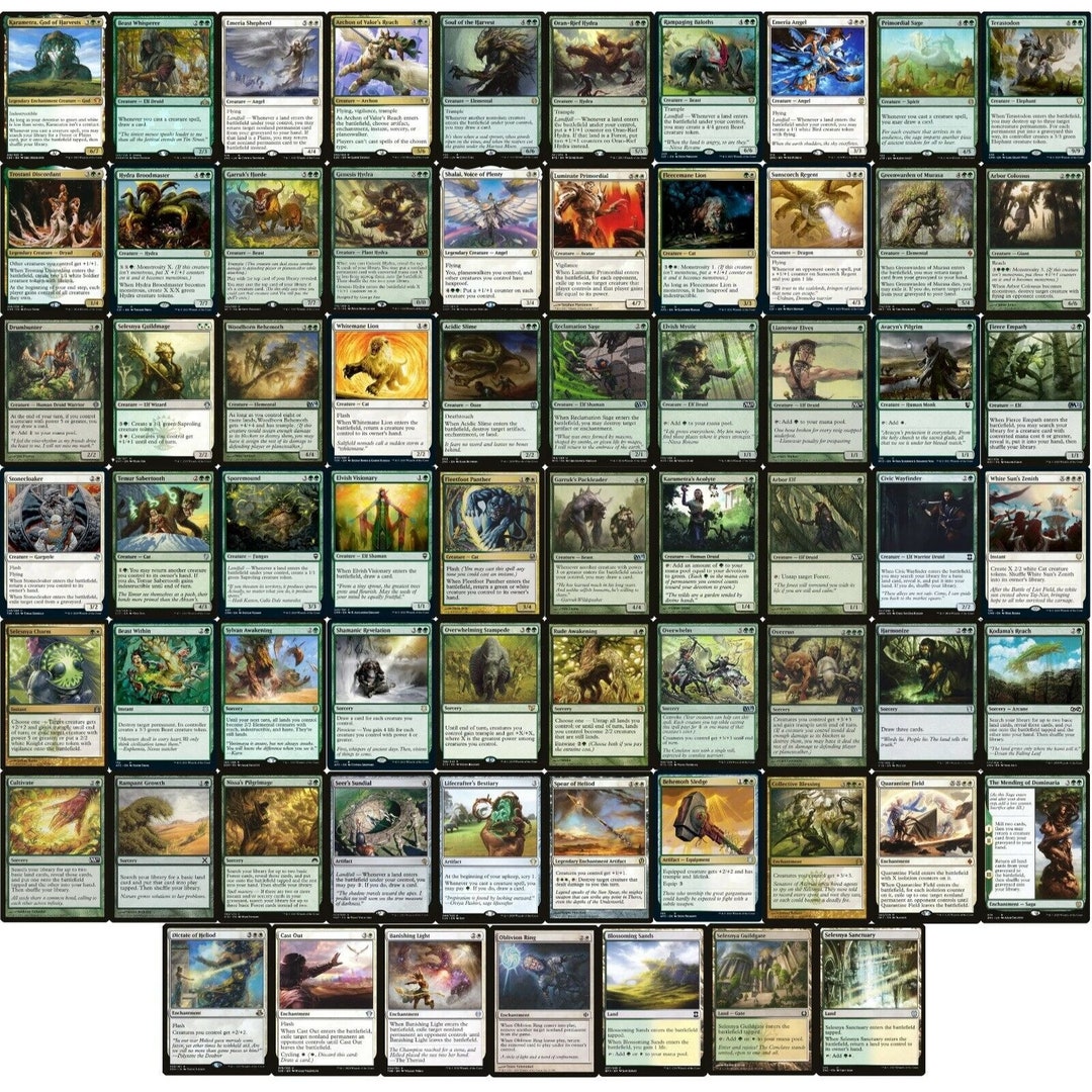 ELITE Commander Ramp/draw/huge Creature Deck - EDH - Karametra - 100 ...