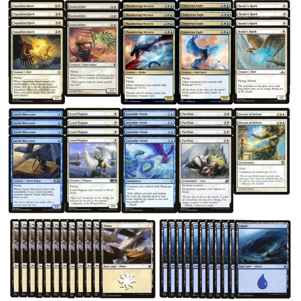 Blue White Standard Deck Mtg - Etsy