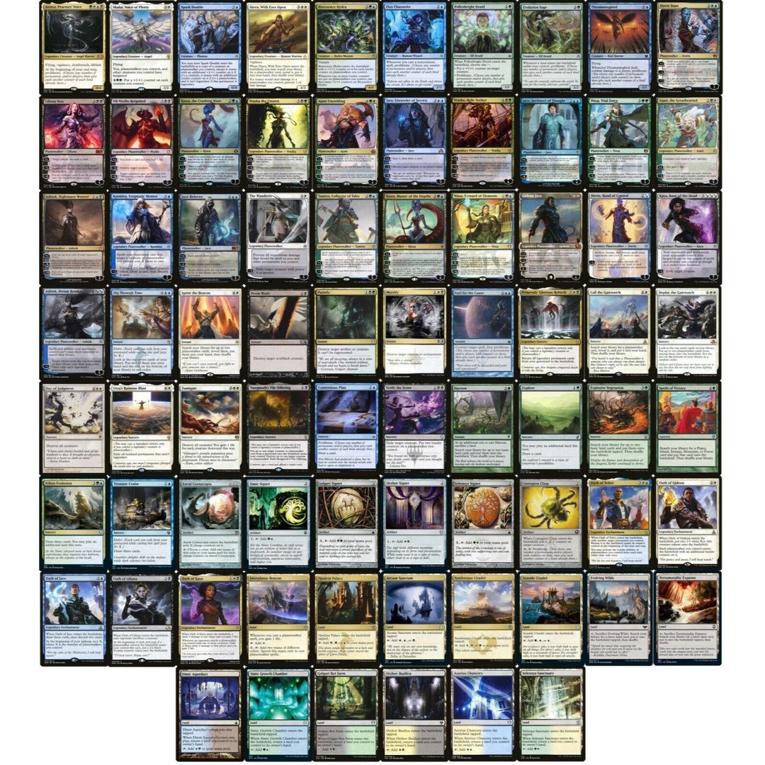 Elite Commander Planeswalker Deck Atraxa Proliferate EDH 100 Card MTG ...