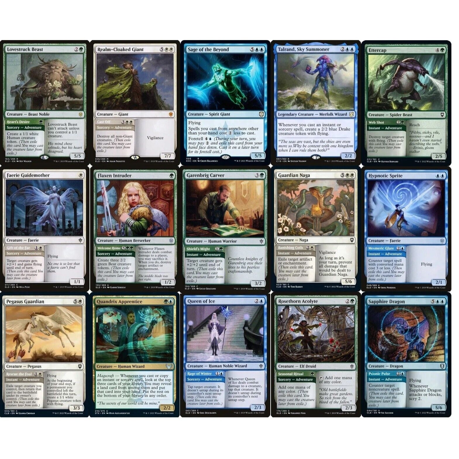 Commander Gorion Adventures Deck - Green Blue White - EDH - 100 Card ...