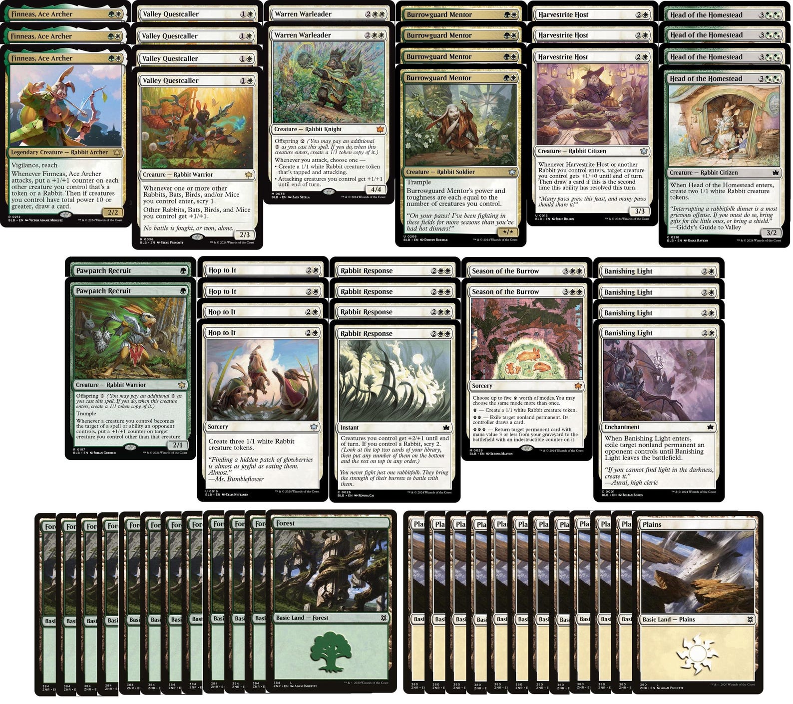 Elite Selesnya Rabbit Deck - Green White - Very Powerful - 60 Card ...
