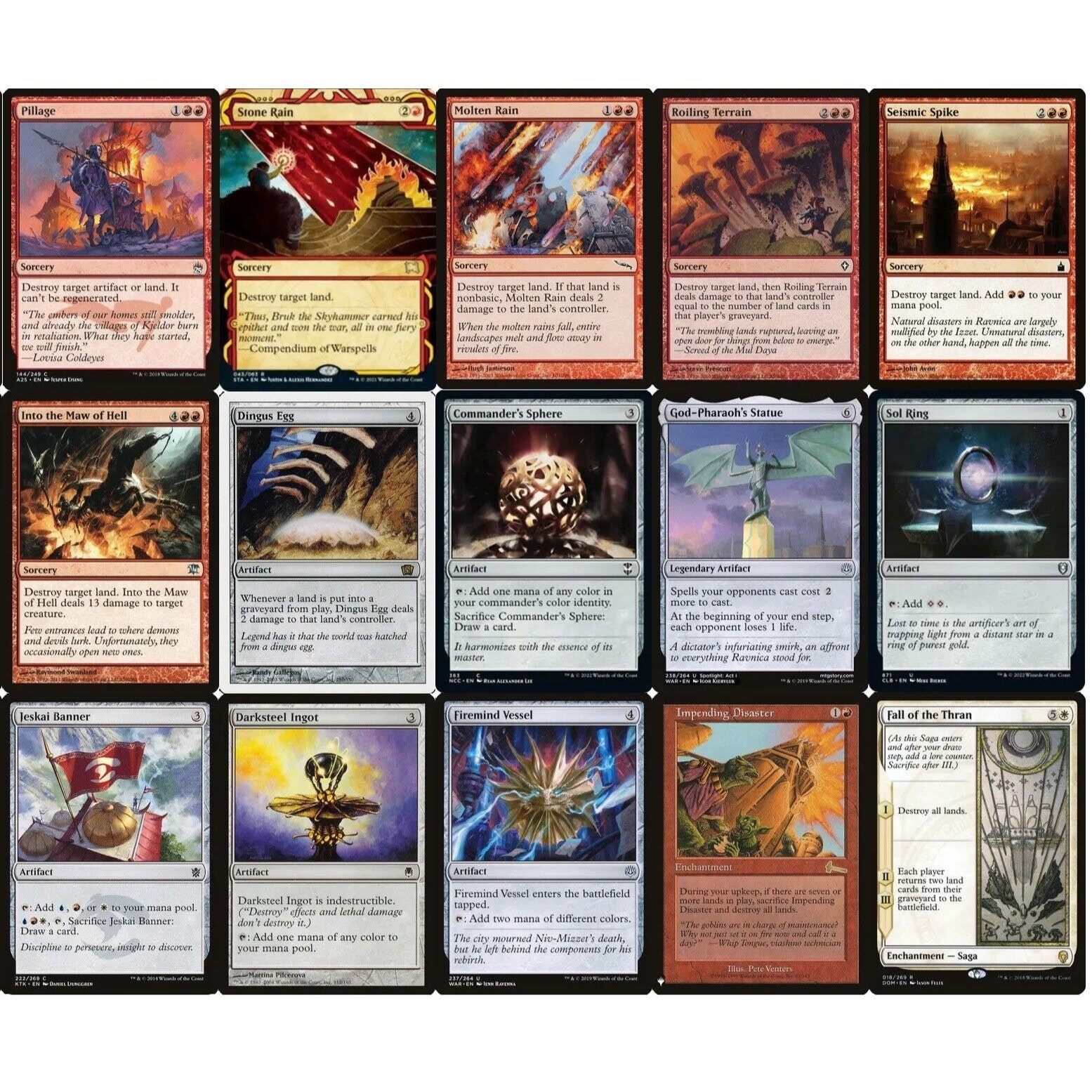 Commander Land Destruction Deck Red Blue White EDH 100 Card MTG NM/M - Etsy