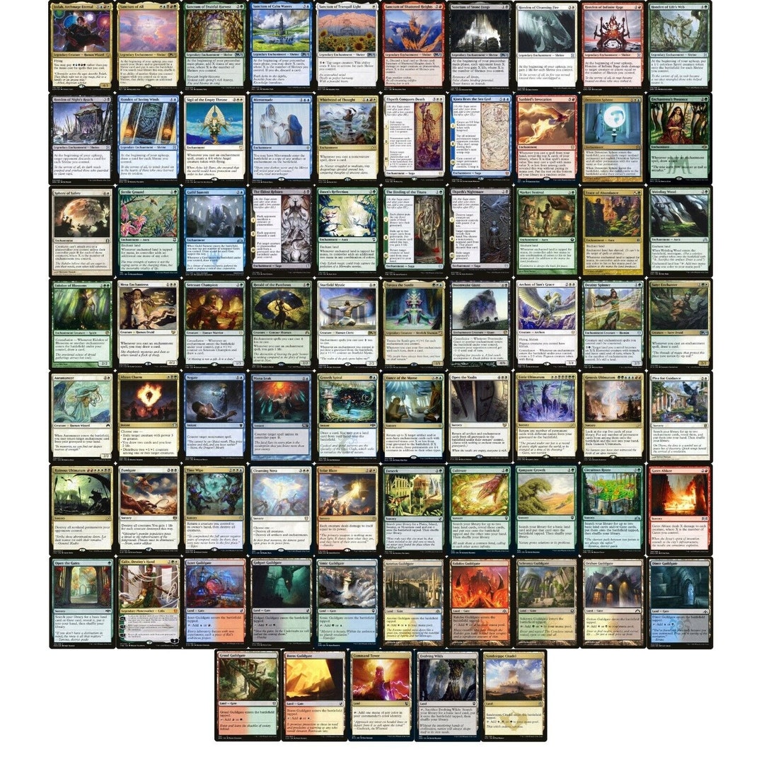 Commander Shrine Tribal Enchantment Deck - Jodah - 5 Color - EDH - MTG ...