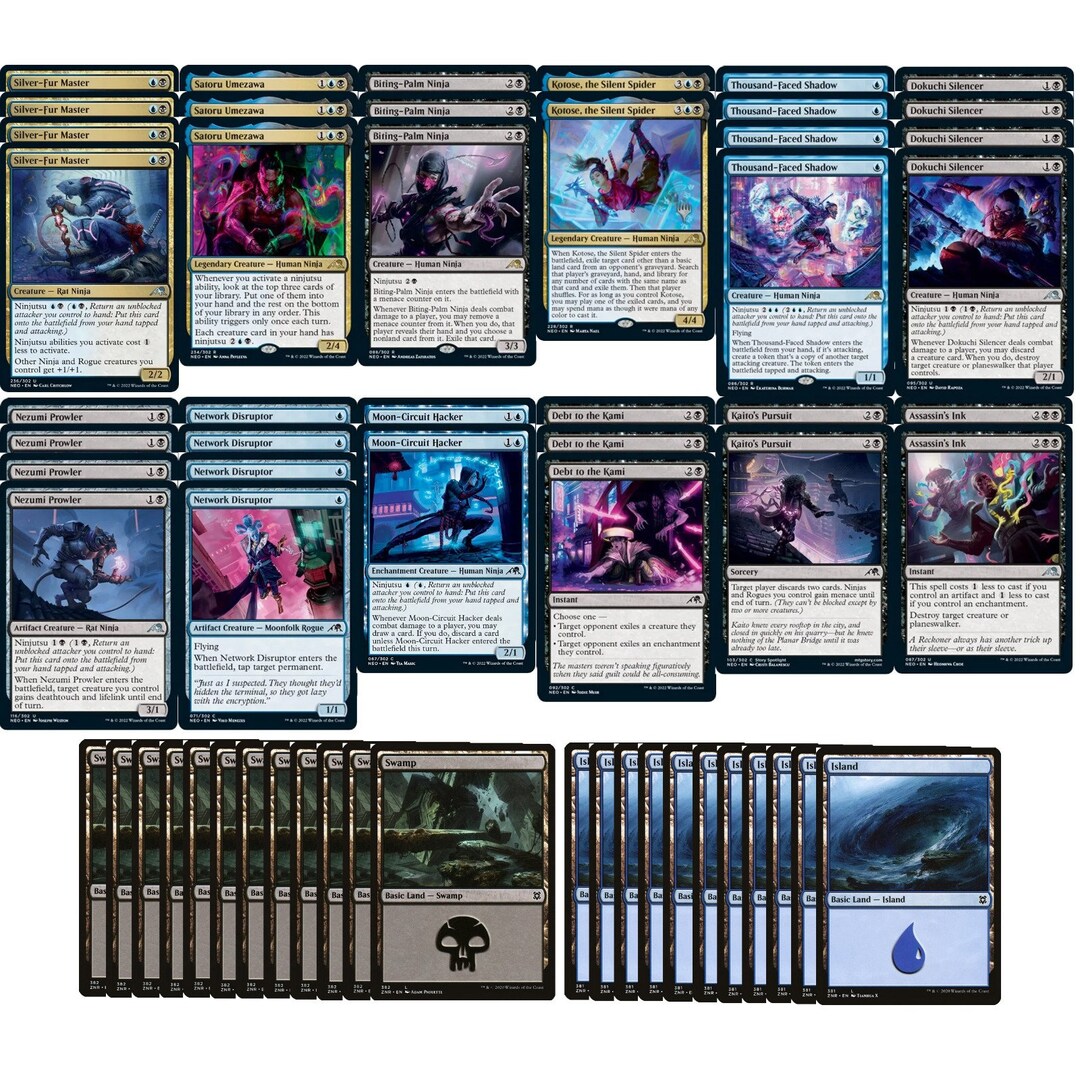 Dimir Ninja Deck - Blue Black - Very Powerful - 60 Card - MTG NM/M!! - Etsy