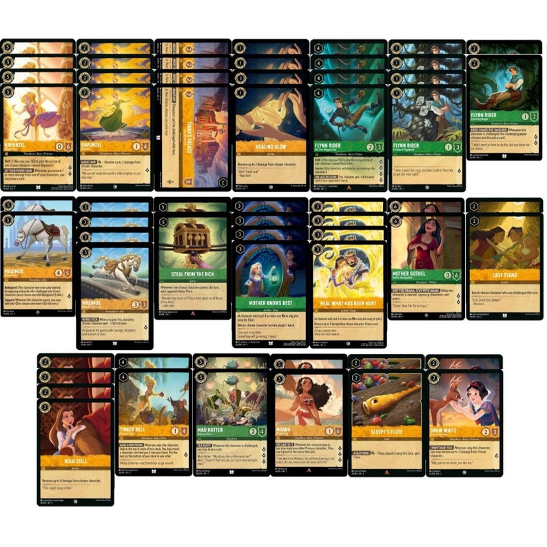 Tangled Disney Lorcana Deck - Rapunzel - Custom Built - Powerful - 60 ...
