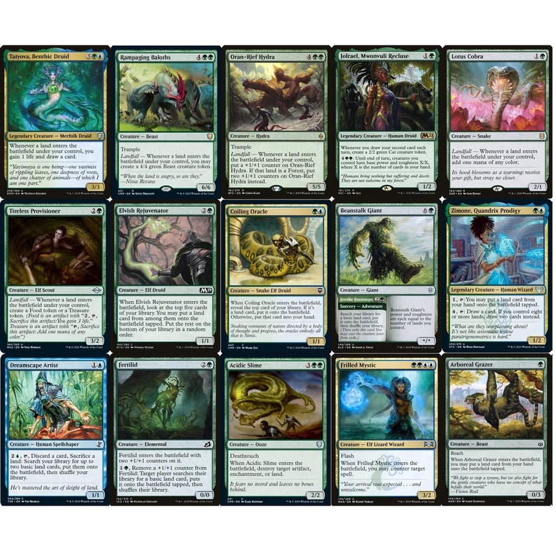Commander Tatyova Landfall Deck - Simic - Blue Green - EDH -100 Card ...