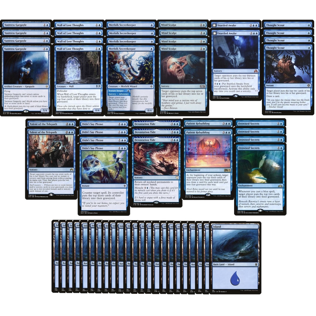 Elite Mill Deck - Mono Blue - Very Powerful - 60 Card - Modern - MTG NM ...