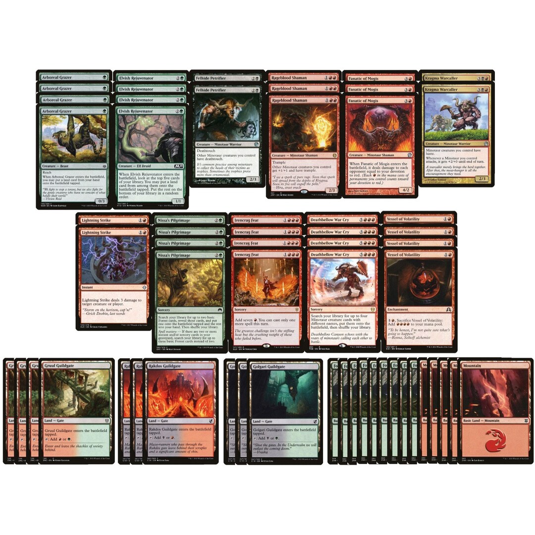 Elite Minotaur Combo Deck - Red Black Green - 60 Card - Modern Pioneer ...
