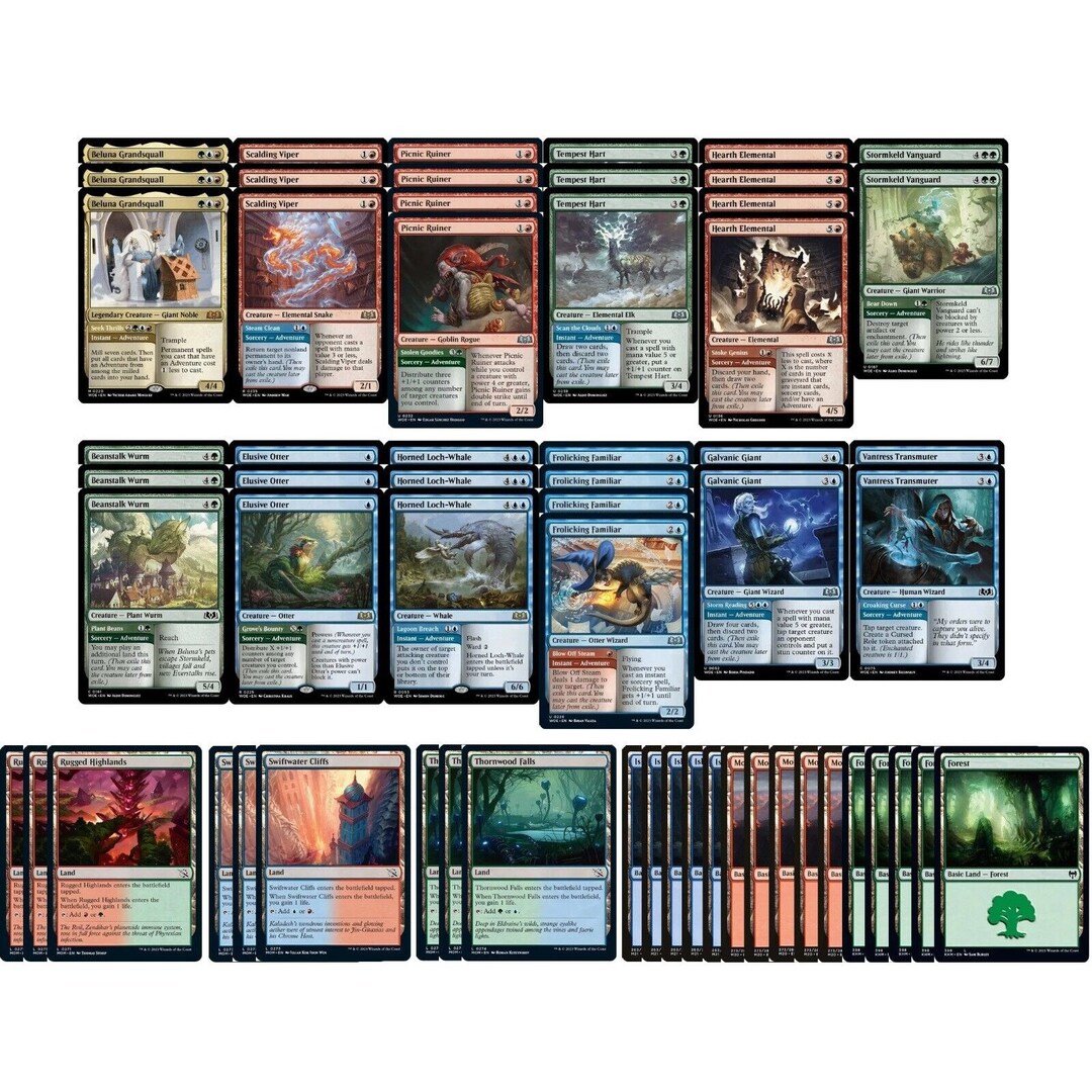 Elite Temur Adventure Deck - R/G/U - Magic the Gathering - 60 Card MTG ...