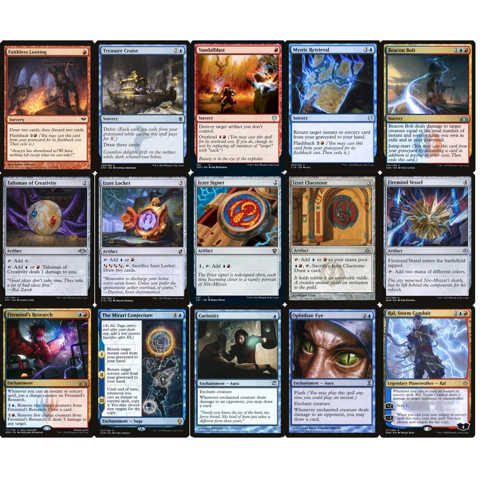 Commander Izzet Spells Deck - Niv-mizzet - Blue Red - EDH -100 Card - MTG NM/M - Etsy