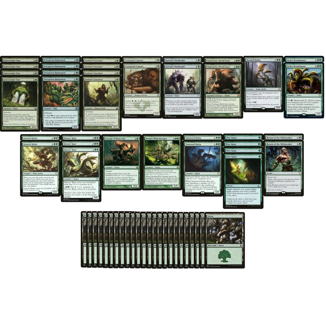 Elite Hydra Deck - Mono Green - Huge Creatures - 60 Card - GRN - MTG NM ...