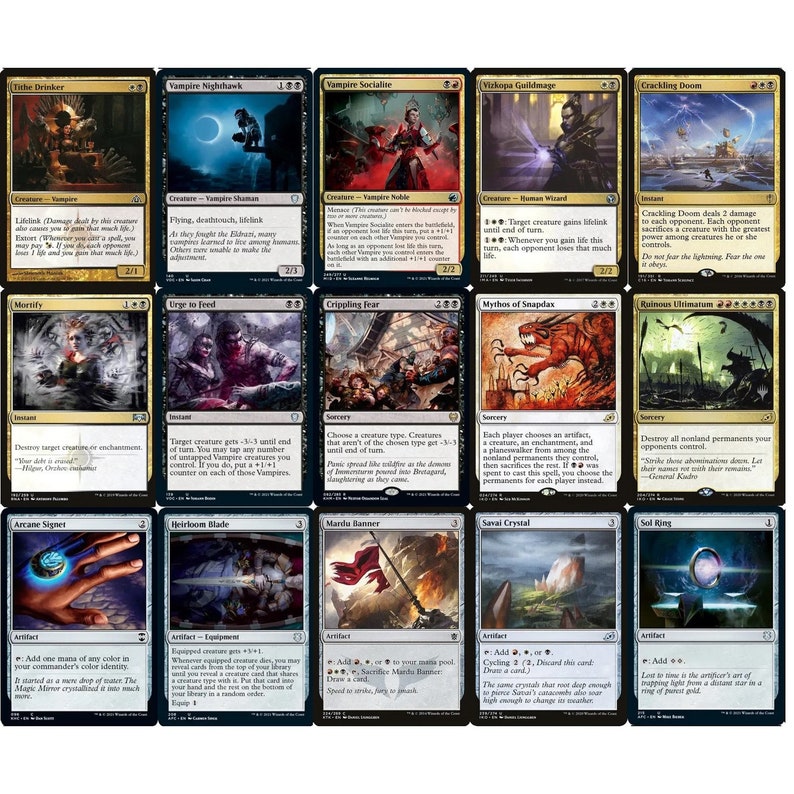 Elite Commander Mardu Vampire Deck - Black Red White - EDH -100 Card ...