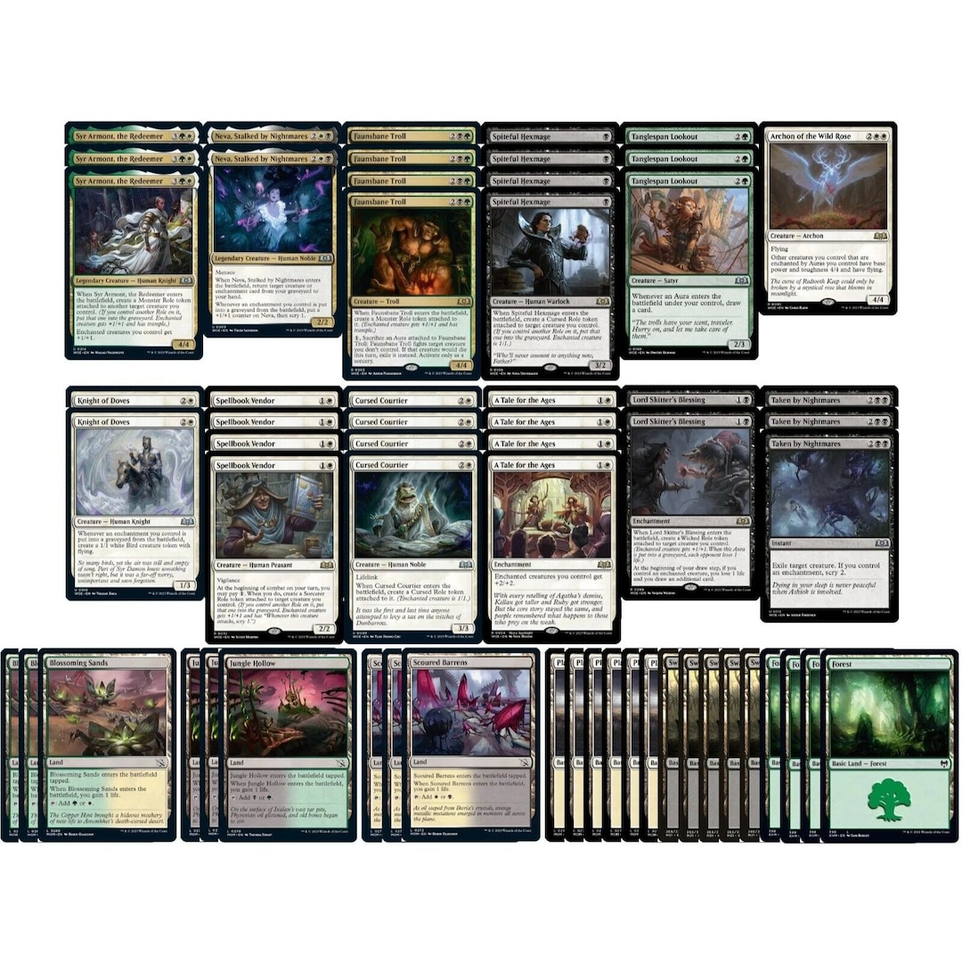 Elite Abzan Enchantments Deck - W/B/G - Magic the Gathering - 60 Card ...