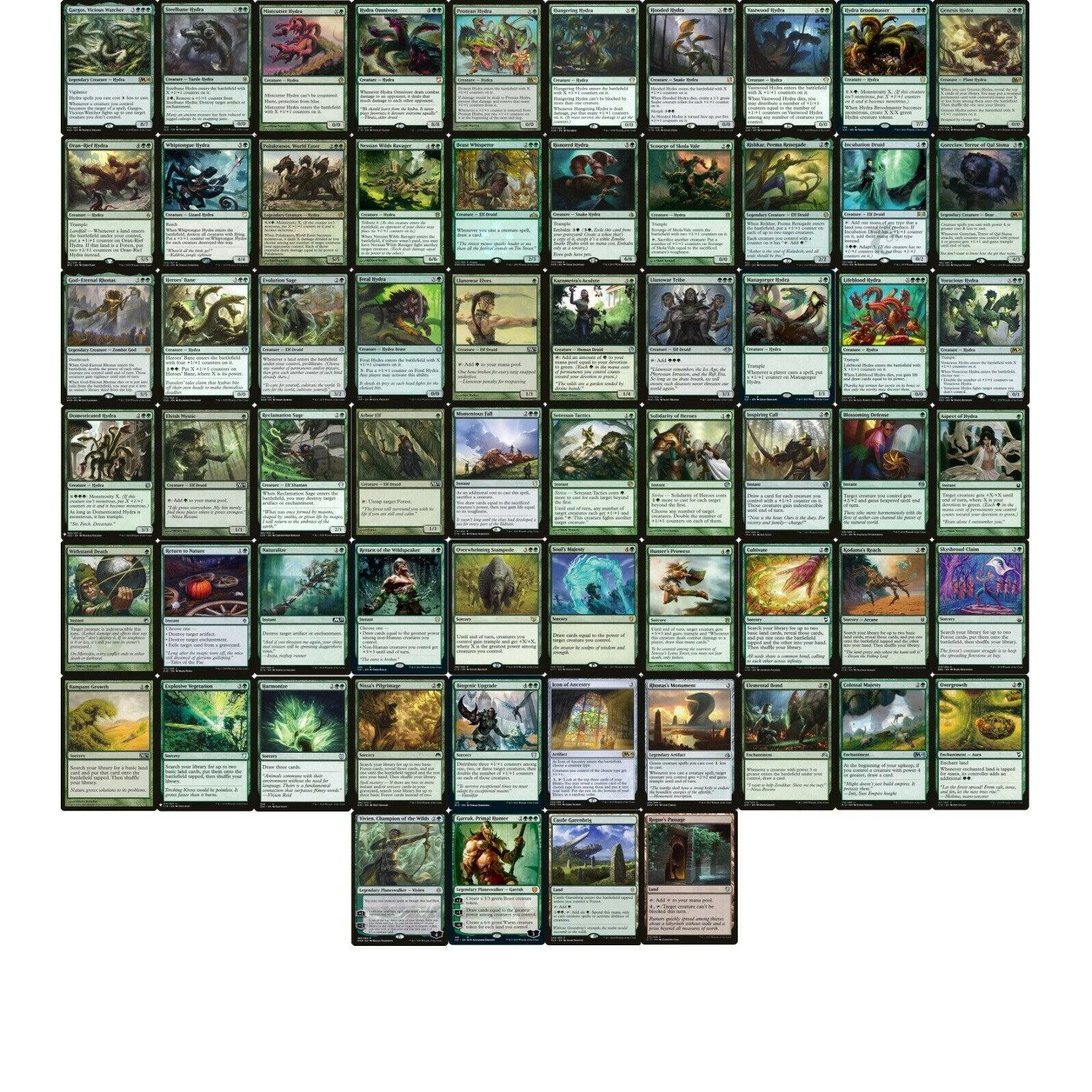 Commander Hydra Deck - Mono Green - EDH - Gargos -100 Card - MTG NM/M ...