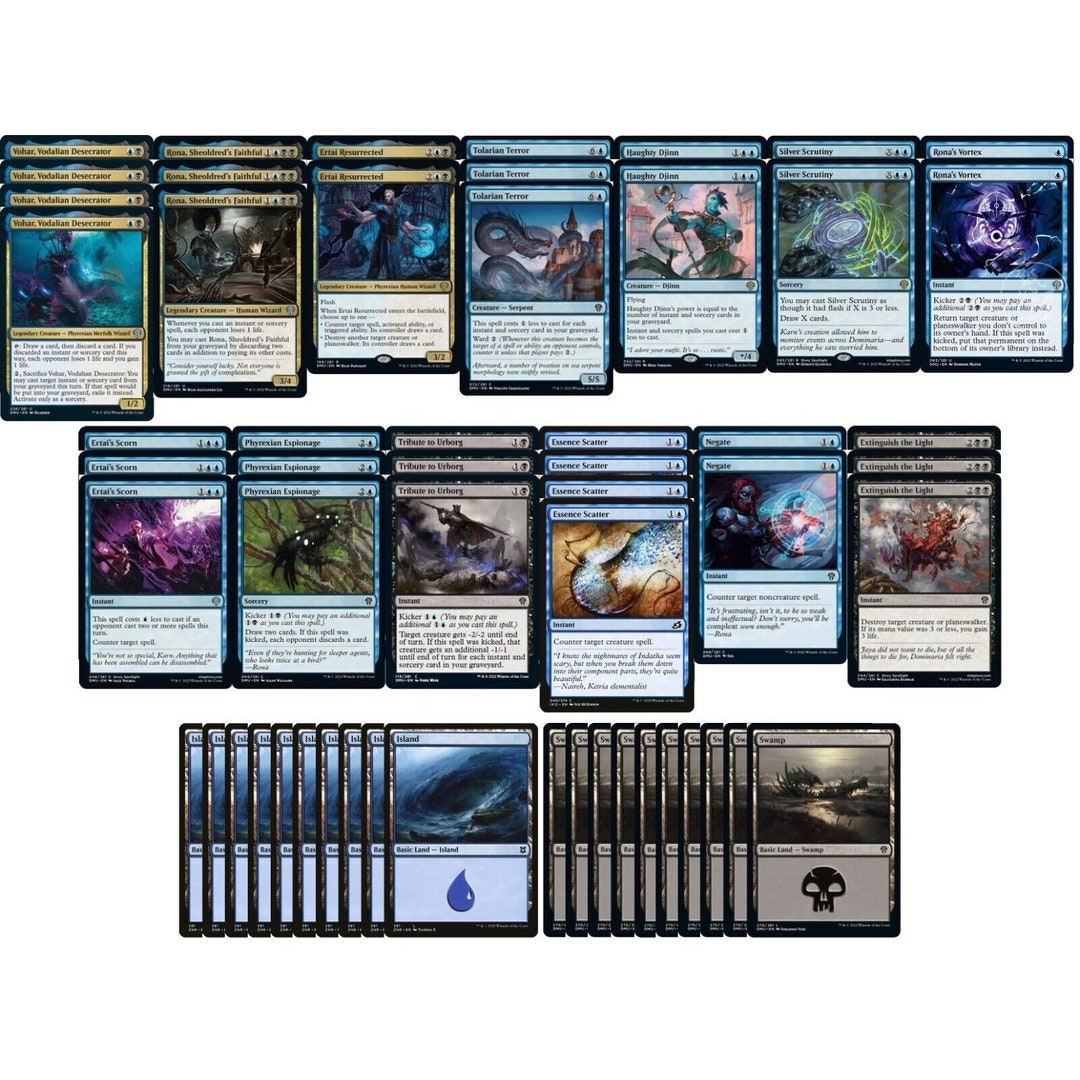 Blue Black Spell Deck - Dimir Control - Very Powerful - 60 Card MTG ...