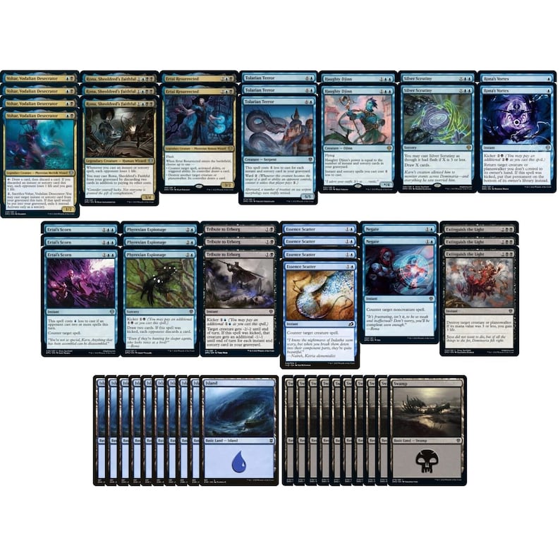 Blue Black Spell Deck - Dimir Control - Very Powerful - 60 Card MTG ...