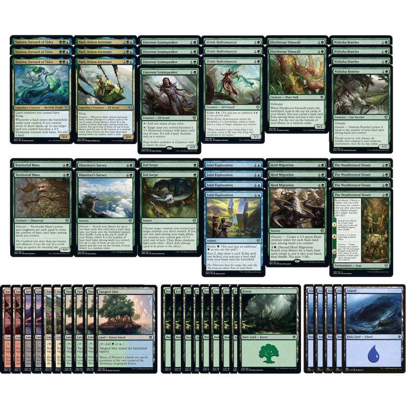 Green Blue Creature Deck - Simic Domain Lands - Very Powerful - 60 Card ...