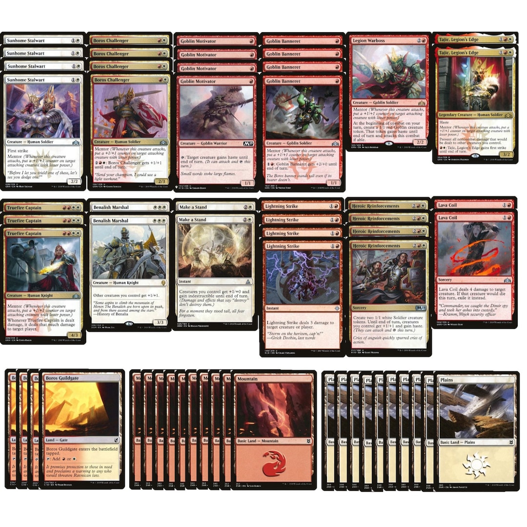 Elite Boros Mentor Deck - Modern Legal - Red White - 60 Card - GRN ...