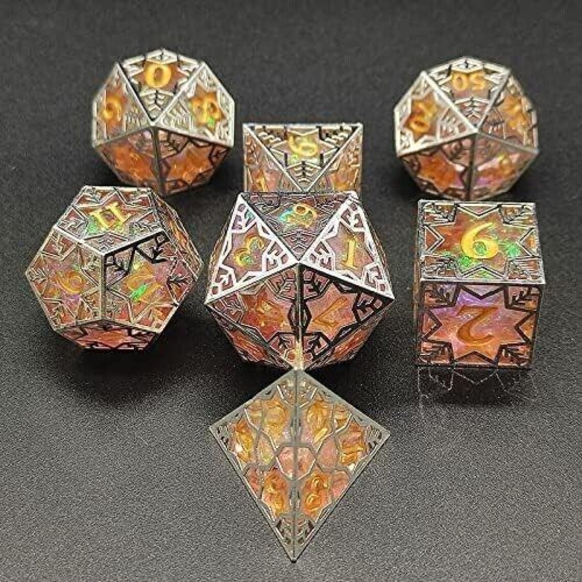 Exceptional 7-piece Crafted Dice Set - Rose - D&D Dungeons Dragons! - Etsy