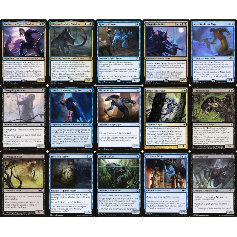 Commander Ninja Deck - Yuriko - Dimir Blue Black - EDH -100 Card - MTG ...