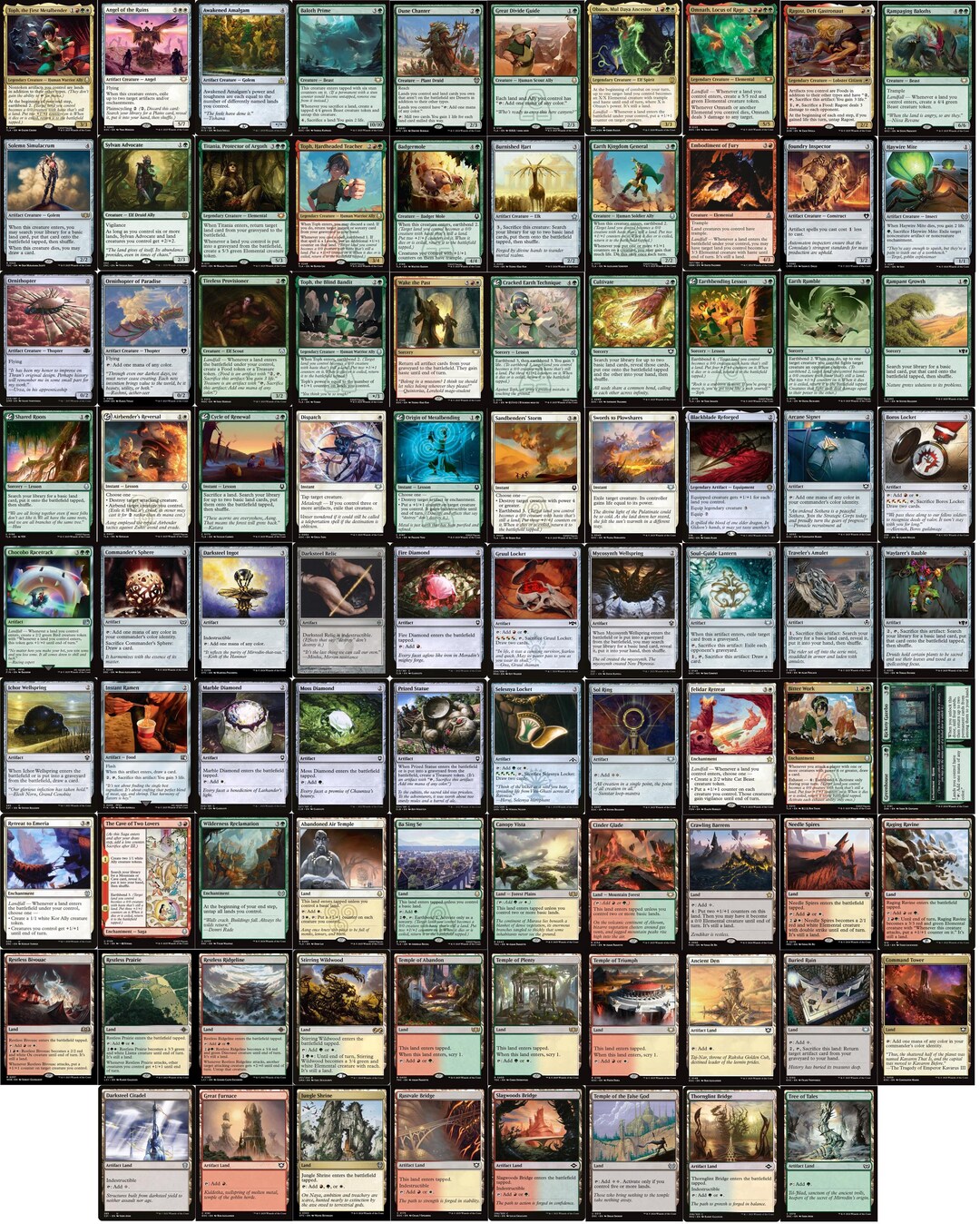 Avatar Magic the Gathering Commander Deck - Toph Earthbending ...
