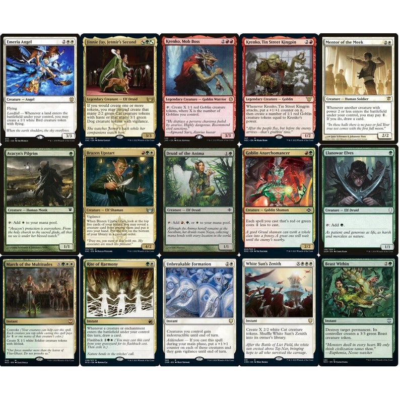 Commander Naya Jetmir Creature Deck - Red Green White - EDH -100 Card ...