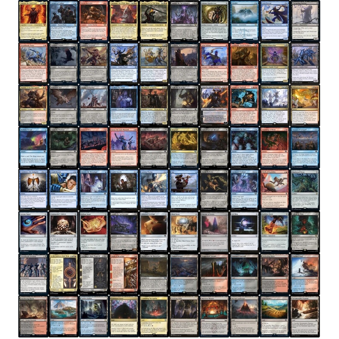 Commander Amass Orc Deck - Sauron Army - LOTR Lord of the Rings - 100 ...