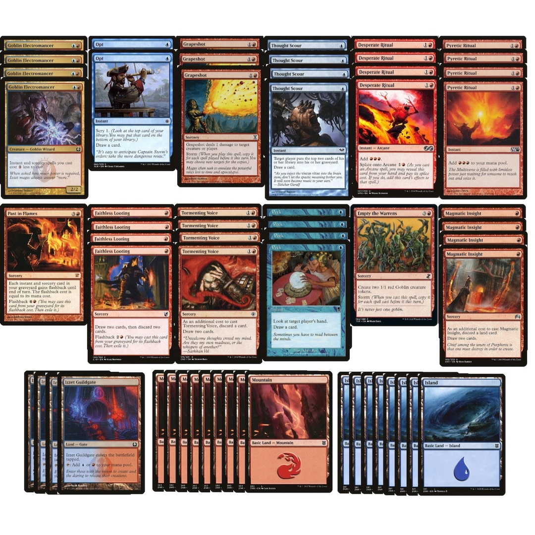 ELITE Red Blue Storm Deck - 60 Card - Ready to Play - MTG NM/M!!! - Etsy