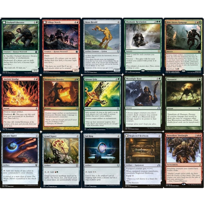 Elite Commander Werewolf Deck - Red Green Tovolar - Very Strong - 100 ...