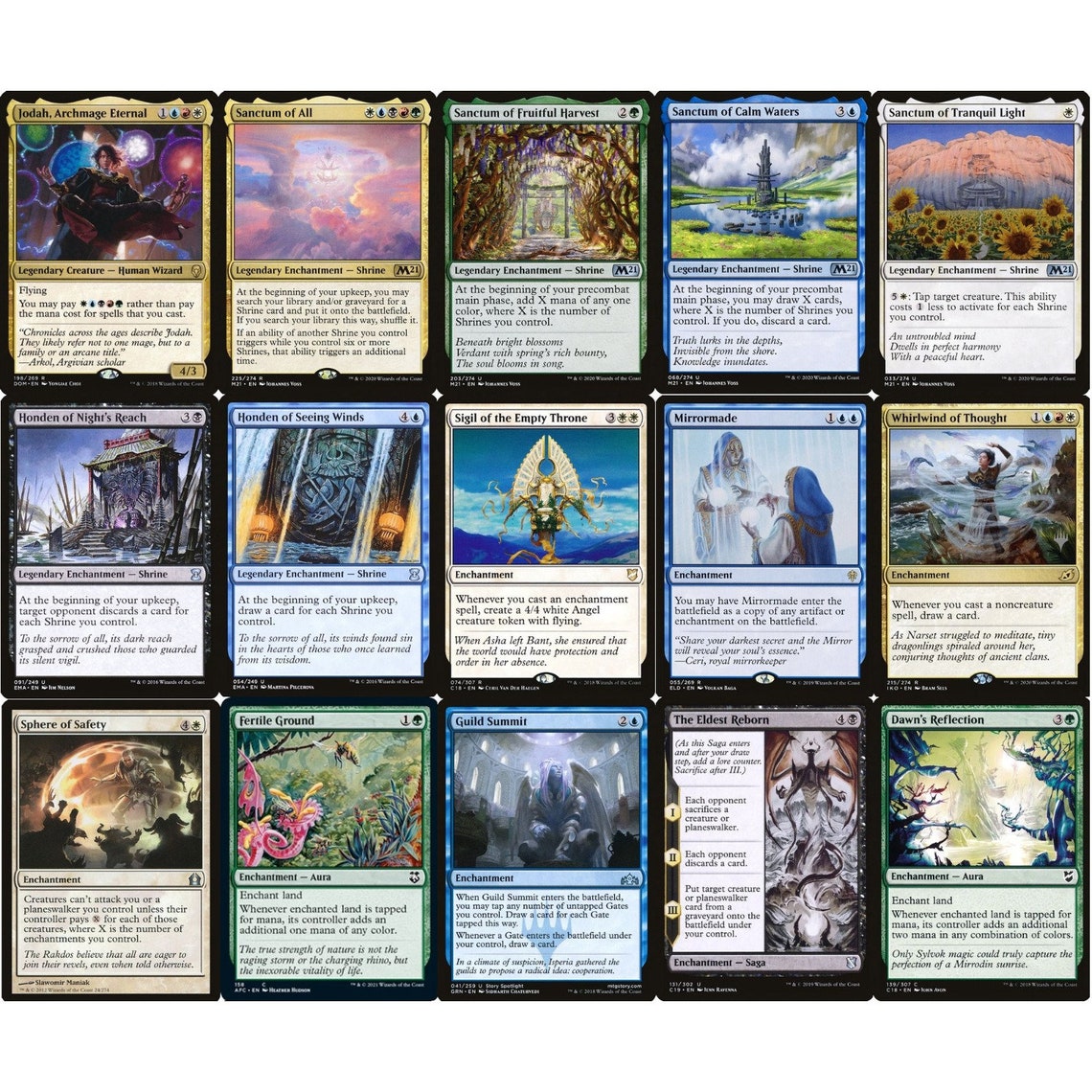 Commander Shrine Tribal Enchantment Deck - Jodah - 5 Color - EDH - MTG ...