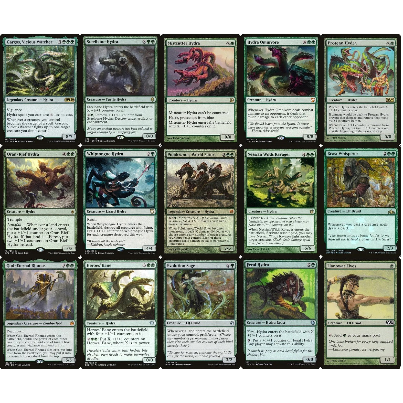 Commander Hydra Deck - Mono Green - EDH - Gargos -100 Card - MTG NM/M ...