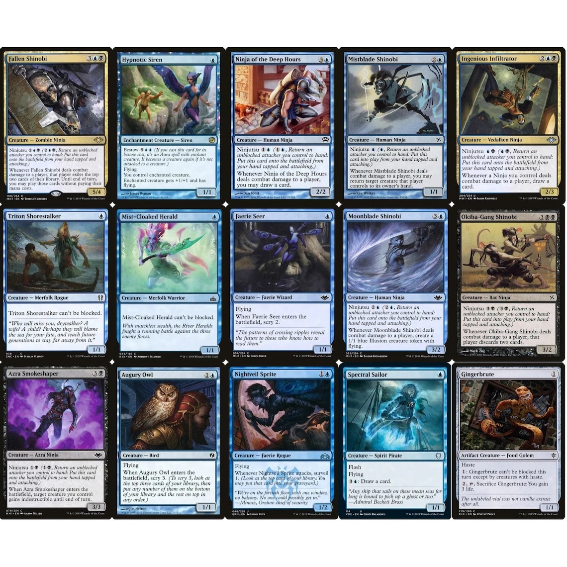 Commander Ninja Deck - Yuriko - Dimir Blue Black - EDH -100 Card - MTG ...