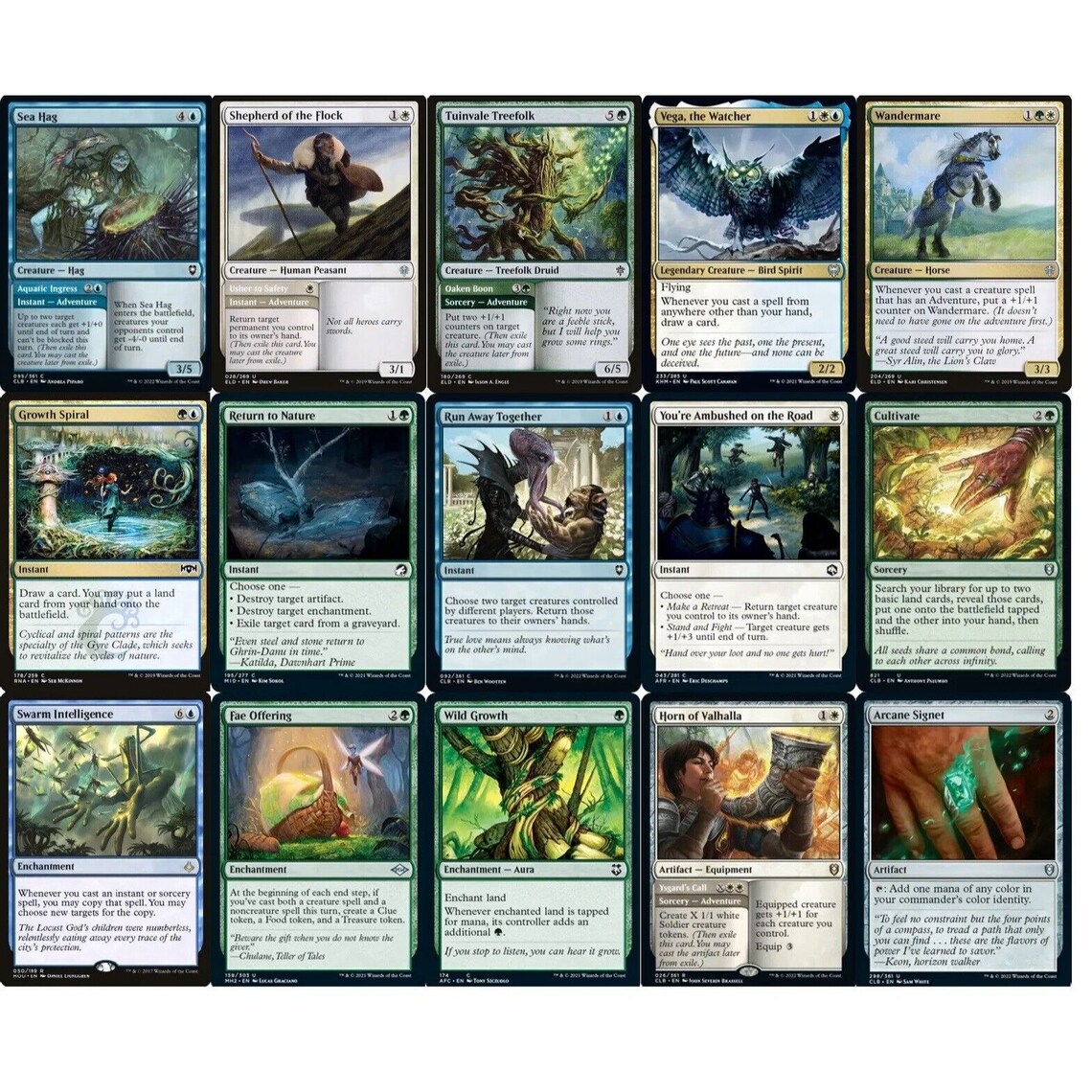 Commander Gorion Adventures Deck Green Blue White EDH 100 Card MTG NM/M ...