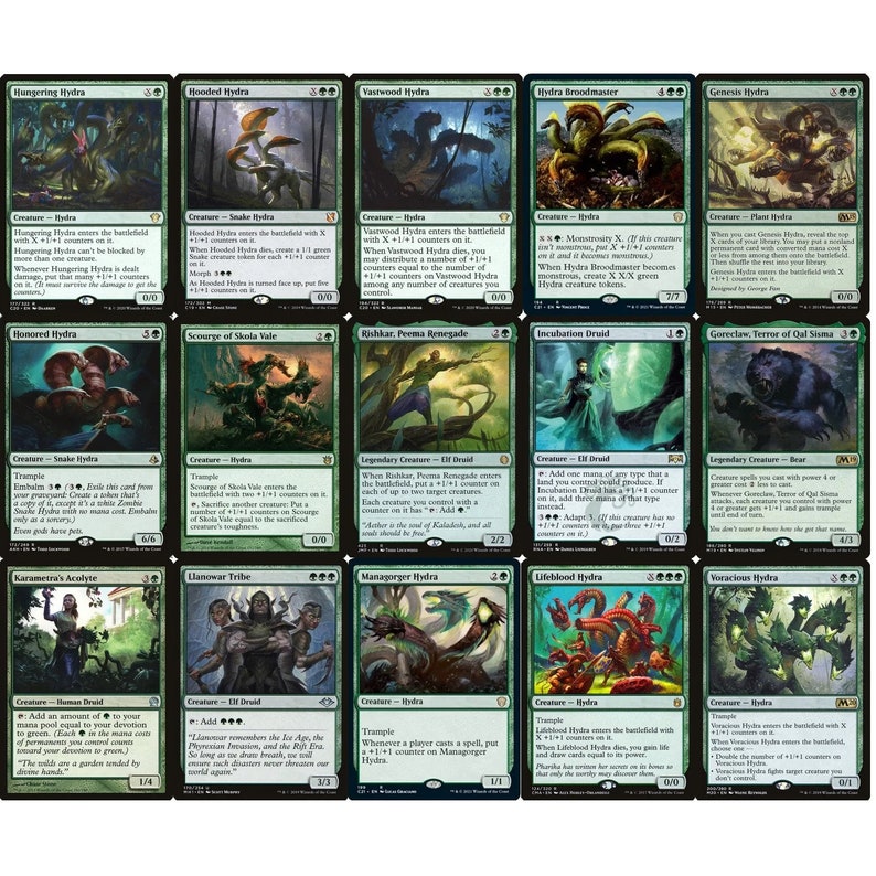 Commander Hydra Deck - Mono Green - EDH - Gargos -100 Card - MTG NM/M ...