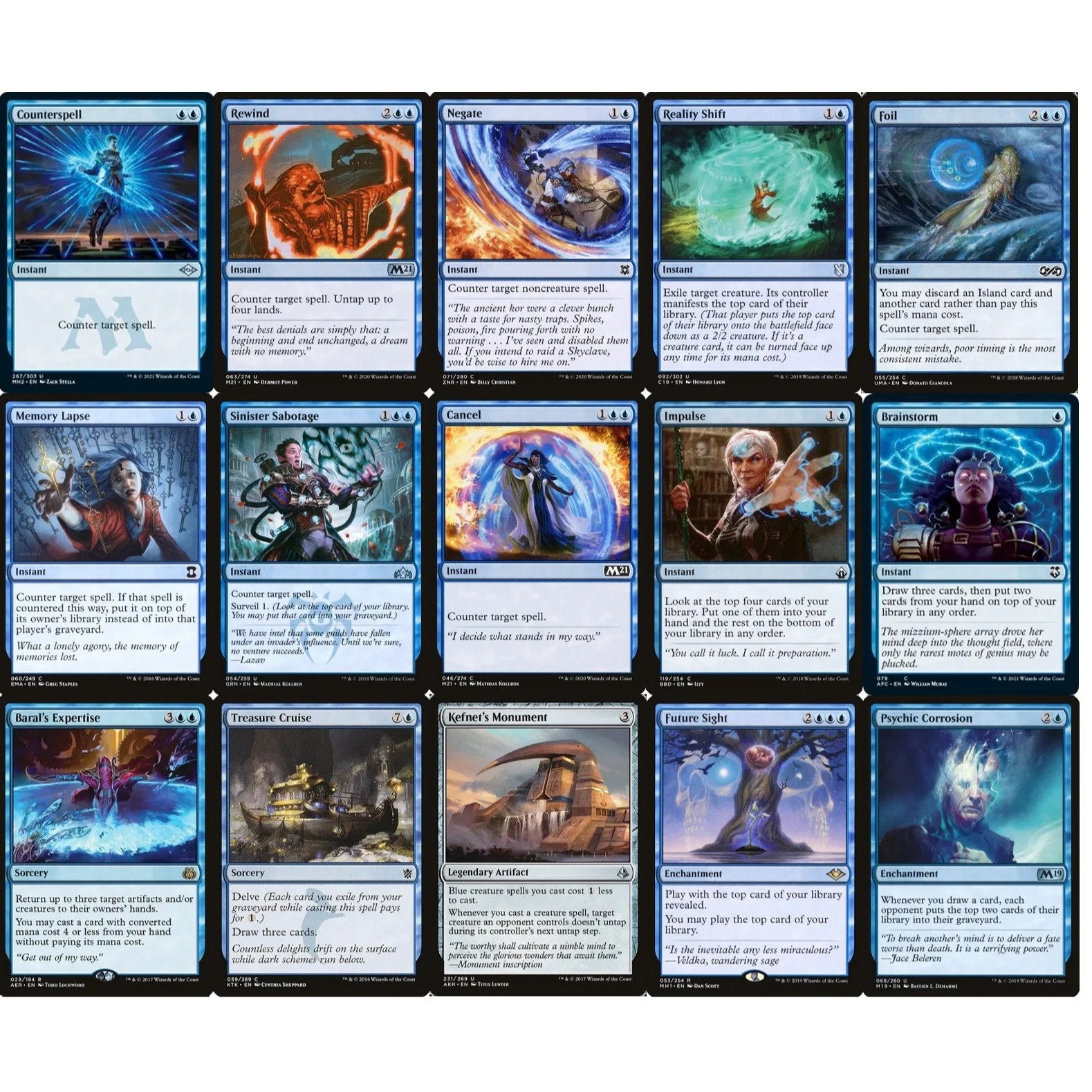 Commander Wizard Deck - EDH - Azami - Mono Blue -100 Card - MTG NM/M - Etsy