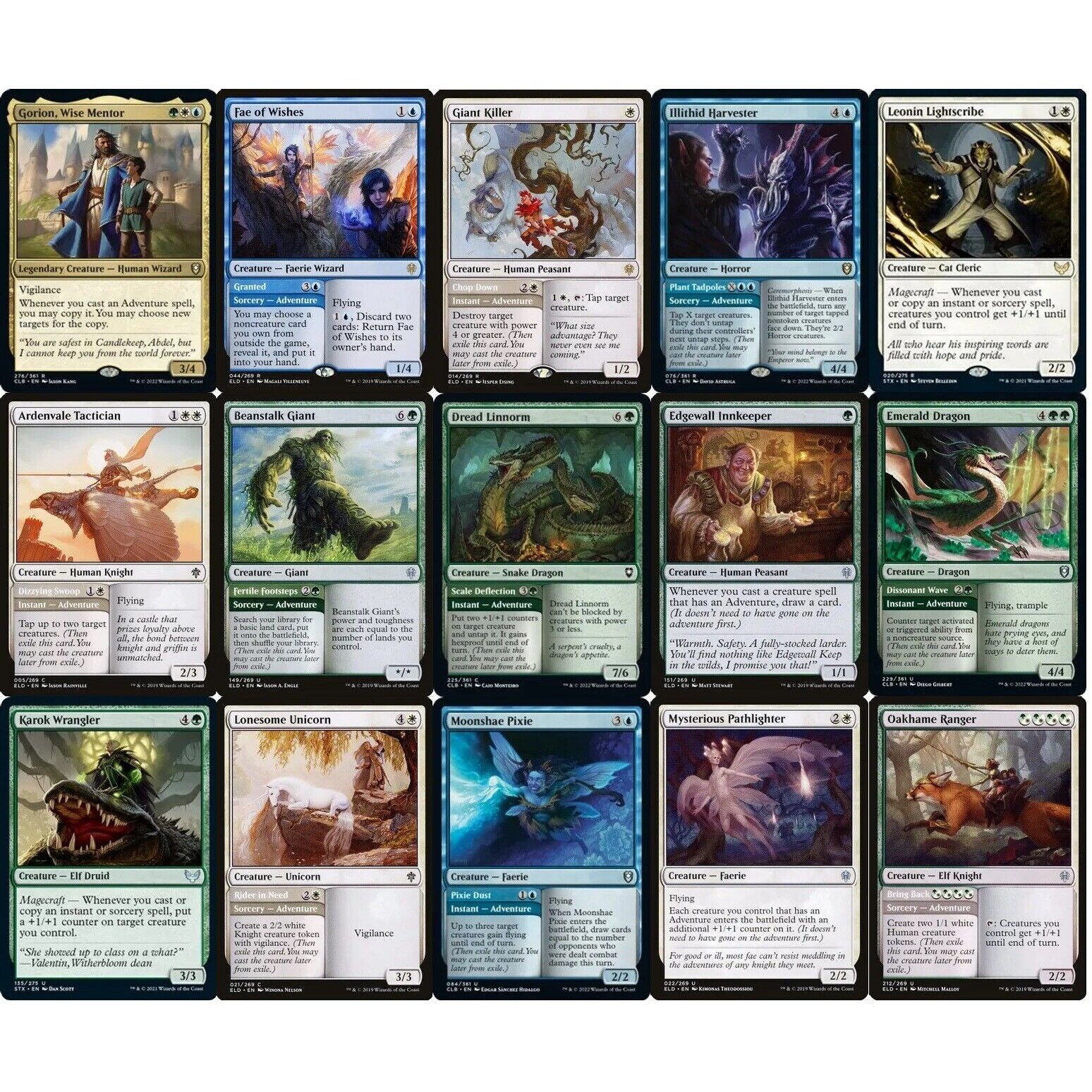 Commander Gorion Adventures Deck - Green Blue White - EDH - 100 Card ...