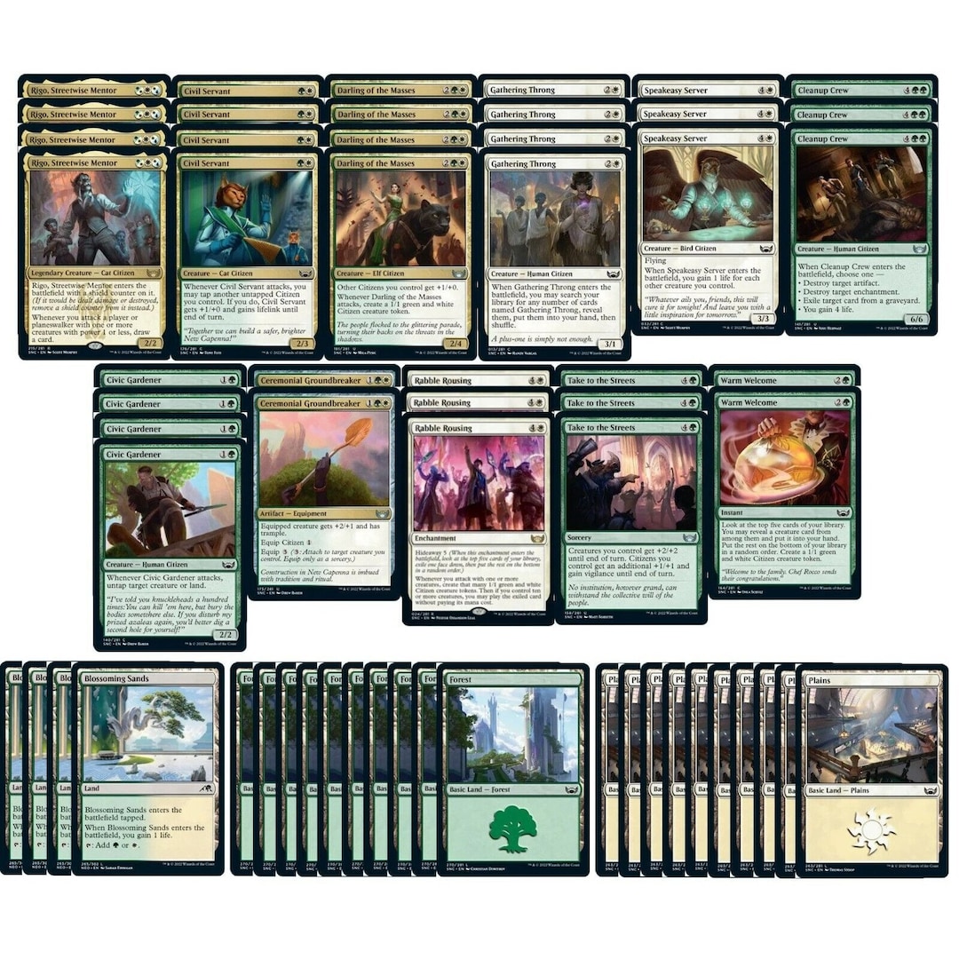 Selesnya Citizen Deck - Green White - Very Powerful - 60 Card MTG NM/M ...