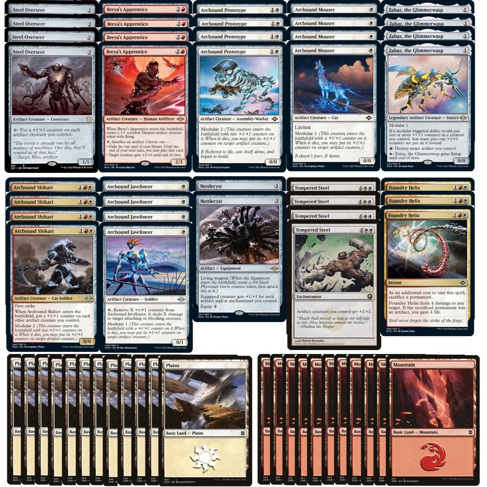 Elite Artifact Modular Deck - Boros - Very Powerful - 60 Card - MTG NM ...