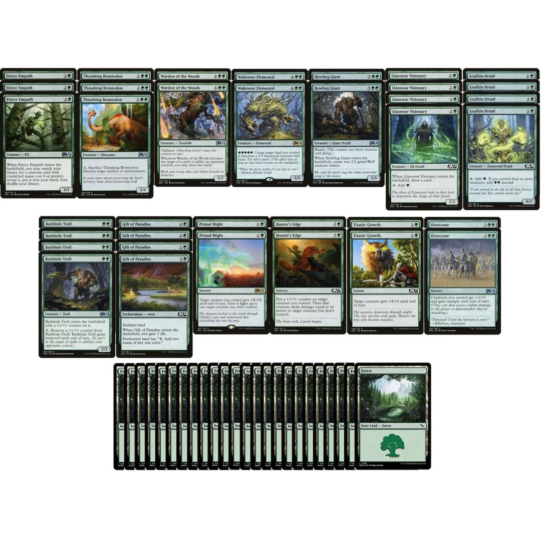 Green Creature Intro Deck - Magic the Gathering - 60 Card - Modern ...