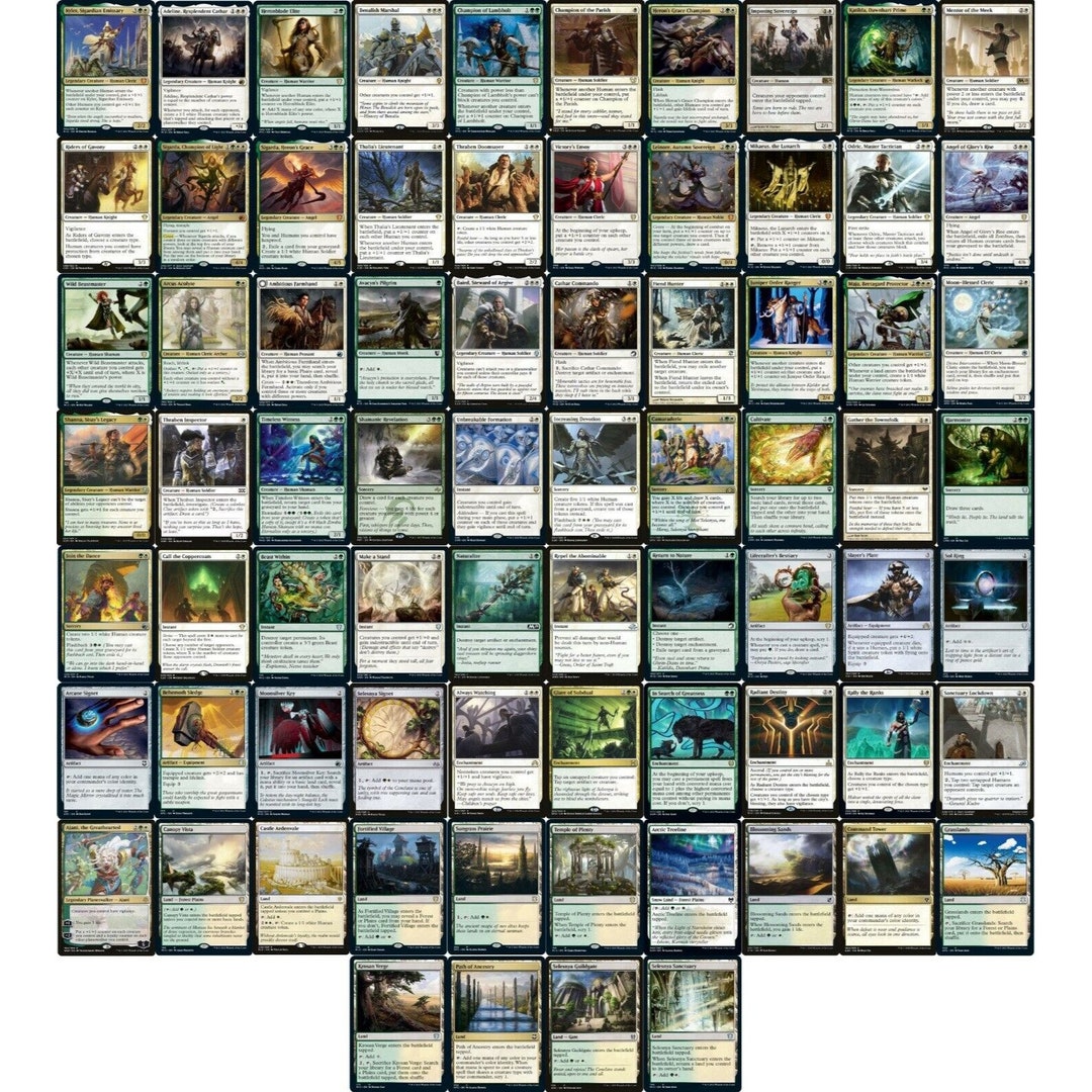 Elite Commander Human Deck Selesnya Green White Very Strong 100 Card ...