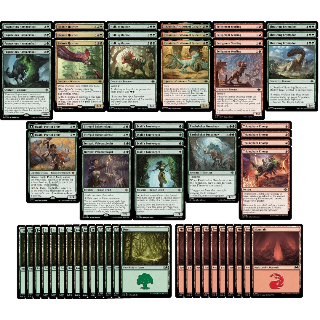 Elite Dinosaur Deck - Gruul - Red Green - Very Powerful - 60 Card MTG!!! - Etsy