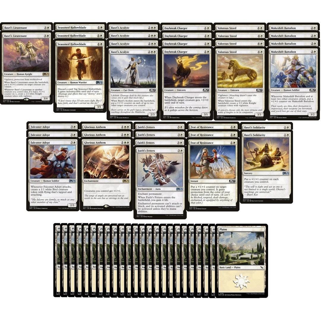 White Creature Intro Deck - Magic the Gathering - 60 Card - Modern ...