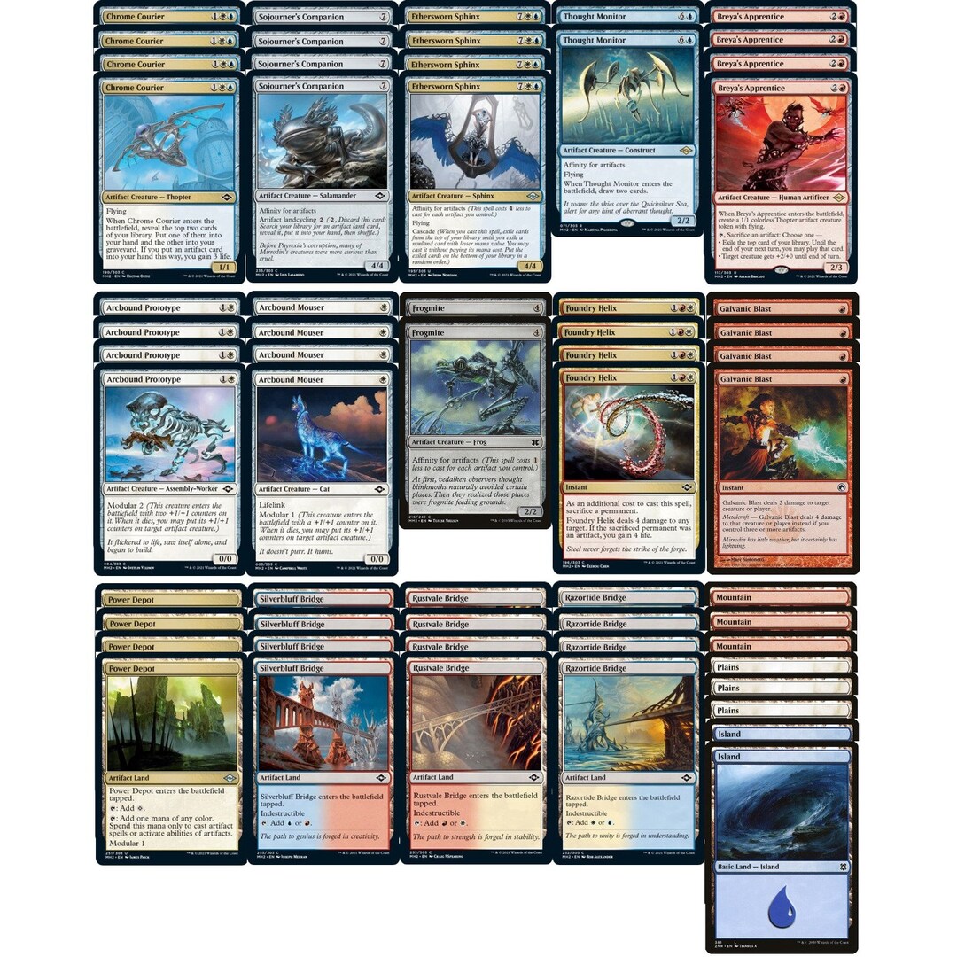 Elite Artifact Affinity Deck - Jeskai - Very Powerful - 60 Card - MTG ...