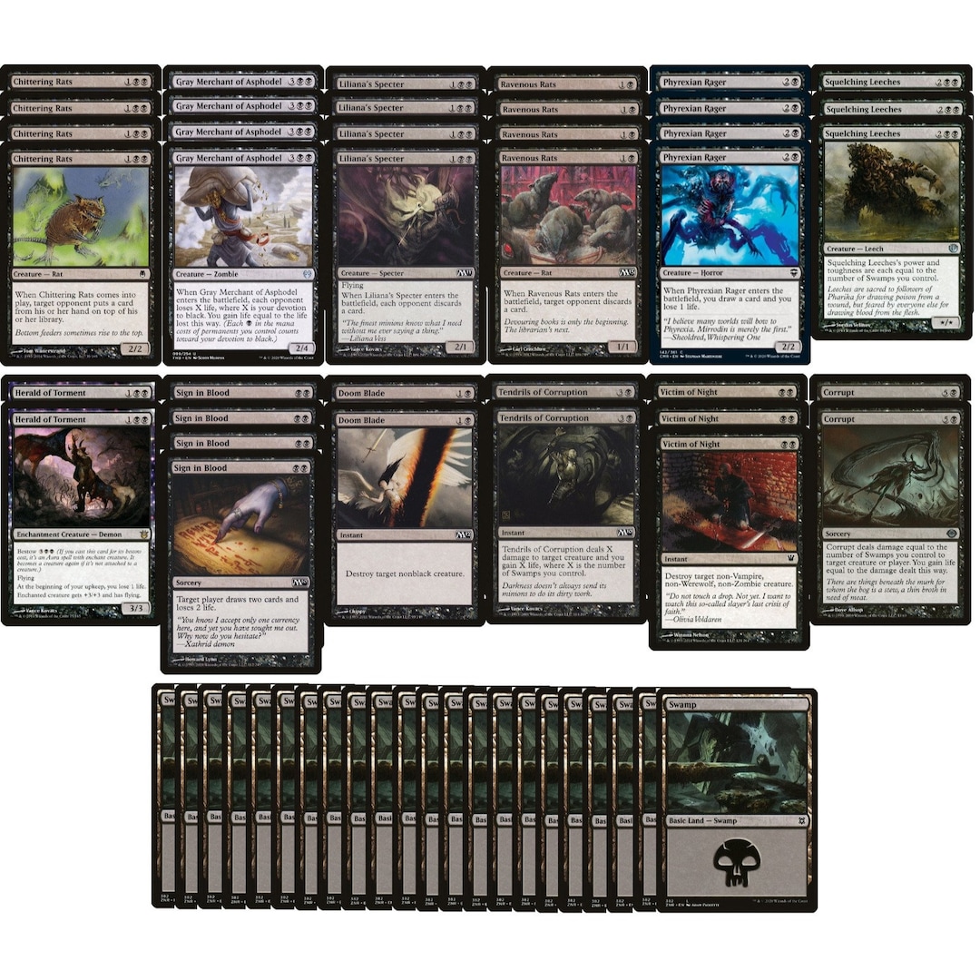 Mono Black Devotion Control Discard Deck - MTG Magic the Gathering ...