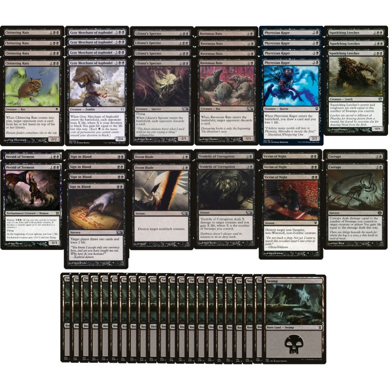 Mono Black Devotion Control Discard Deck - MTG Magic the Gathering ...