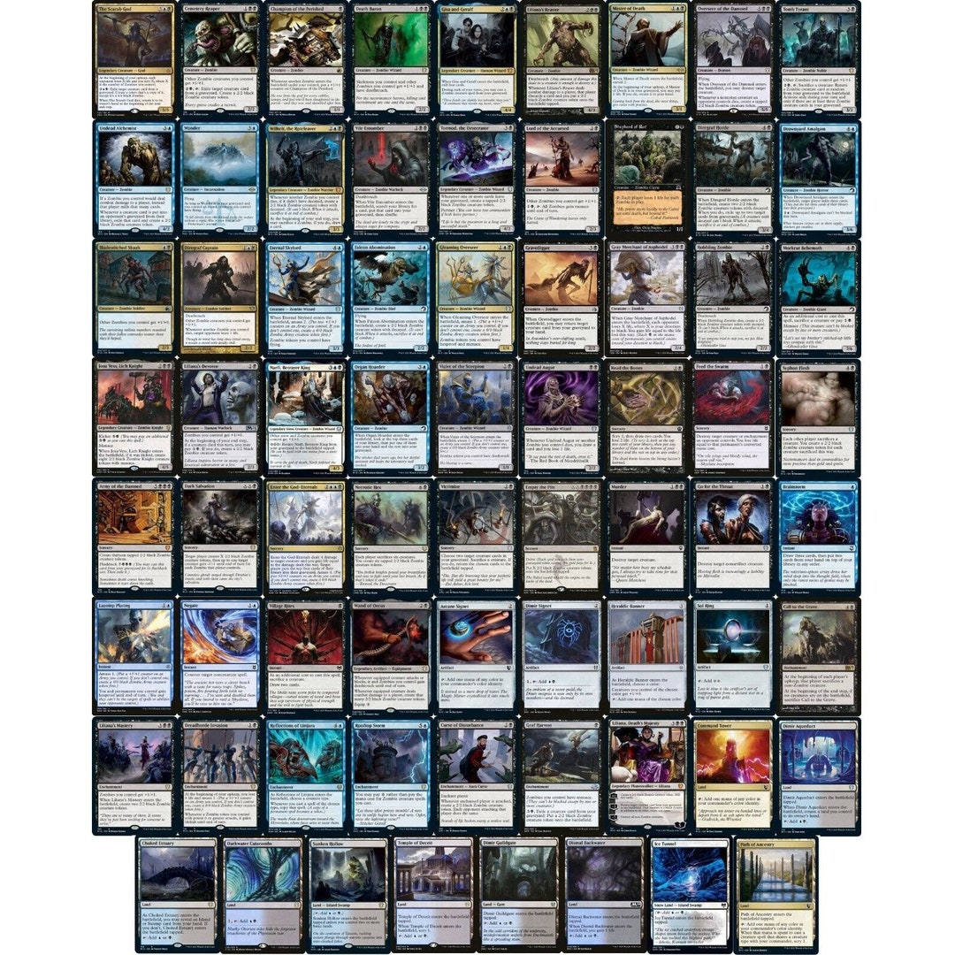 Elite Commander Zombie Deck - Blue Black - Very Strong - EDH - 100 Card ...