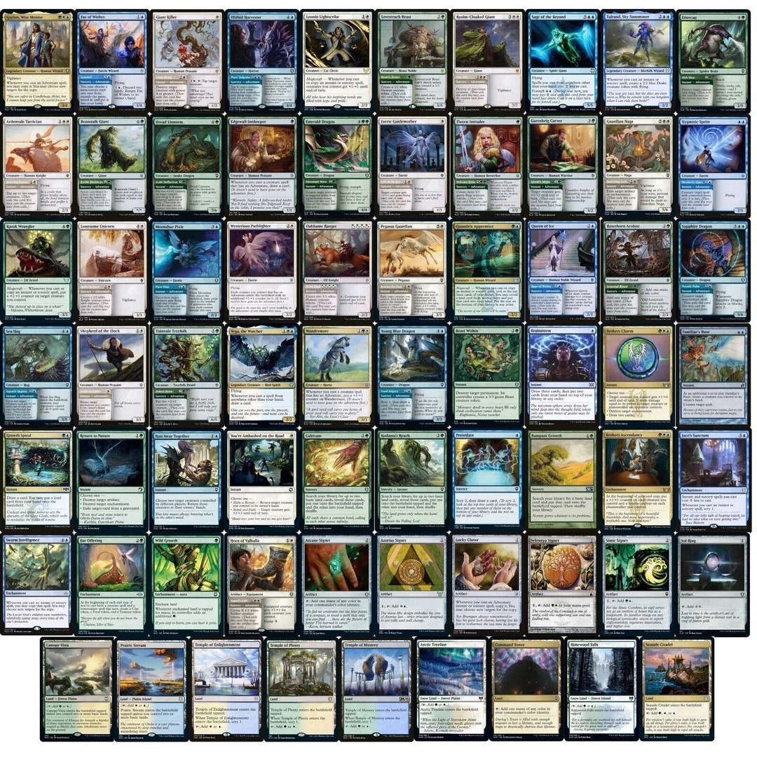 Commander Gorion Adventures Deck - Green Blue White - EDH - 100 Card ...