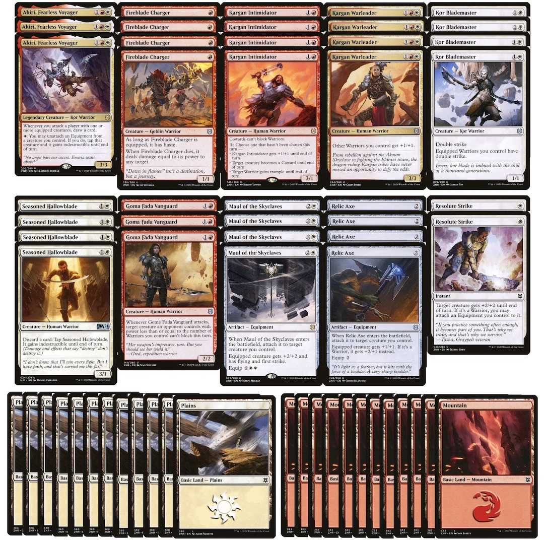 Elite Boros Warrior Deck - Red White - Very Powerful - 60 Card - MTG NM ...