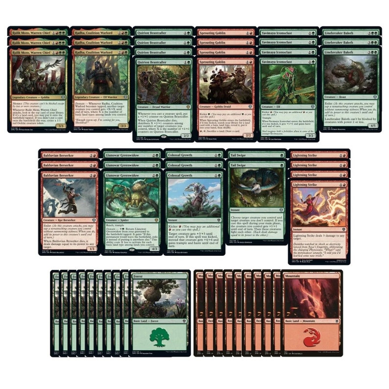 Red Green Creature Deck - Gruul Aggro Enlist - Very Powerful - 60 Card ...